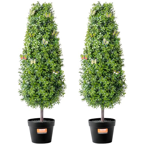 VEVOR 36 inch Tall (2 Pieces), Topiary Trees, Green Faux Plant w/Extra ...