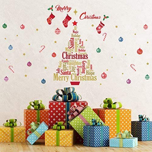 "Wallflexi Christmas Decorations Wall Stickers "" Merry Christmas with ...
