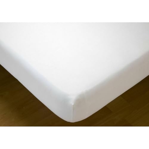 Hosteline Monaco Plain White Fitted Sheet by Amazon | ufurnish.com
