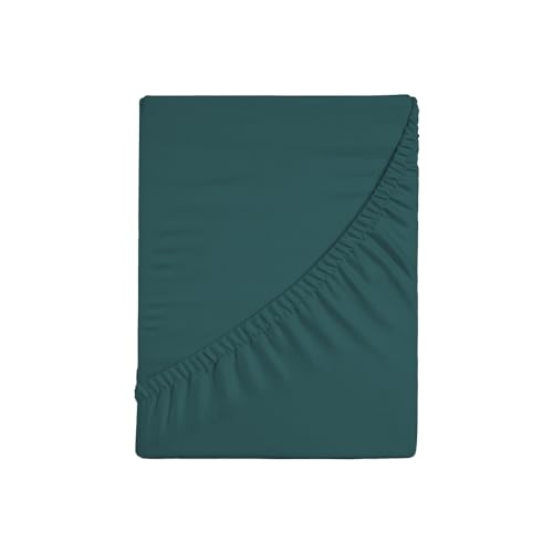 Zer0bed, Fitted Sheet with Corners for Double Bed Solid Colour 100% ...