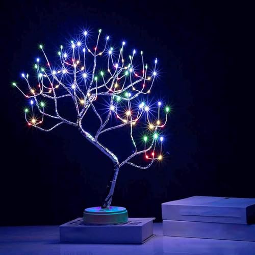 50cm Twig Lamp With 108 LEDs - Multicolour Birch USB/Battery Operated ...