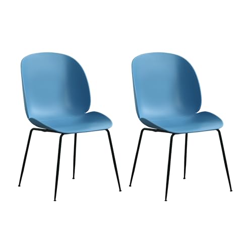 Bo Living Dining Chairs, PP and Metal, Blue, One Size by Amazon ...