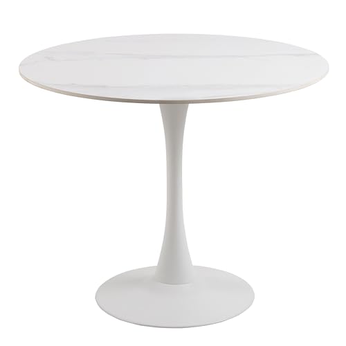 Furniture To Go - Malta, White, Ceramic Round Dining Table by Amazon ...