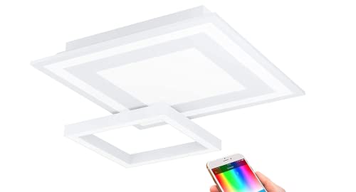 Eglo Connect Savatarila-C LED Ceiling Light 2-Bulb Steel and Plastic in ...