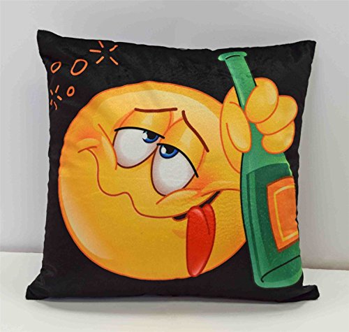 Rapport Home Smiley Face Cushion Cover Square Scatter Cushion Cover ...