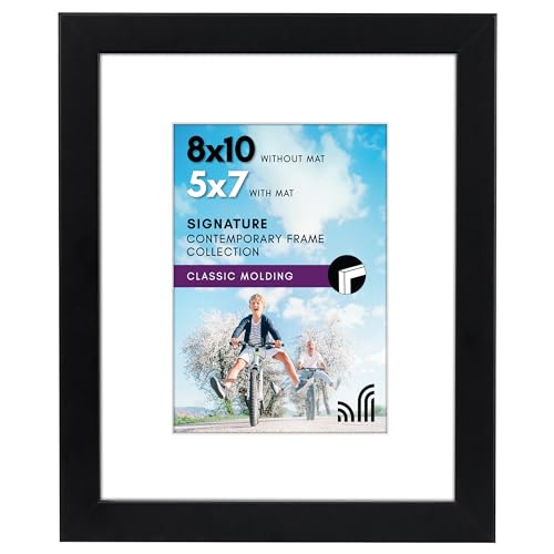 Americanflat 8x10 Photo Frame with Shatter-Resistant Glass - Use as 5x7 ...