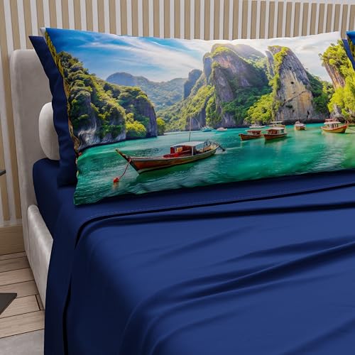 PETTI ARTIGIANI ITALIANI - Cotton Sheet Set for Double Maxi Bed with ...