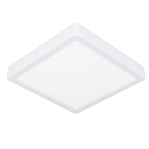 Eglo LED Ceiling Light Fitting Fueva 6, Square Ceiling lamp, Bathroom ...