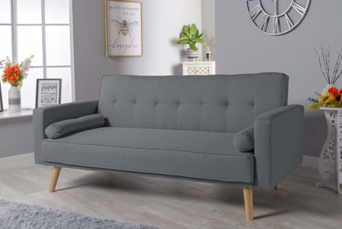 Sleep Factory - Herera Click Clack 3 Seater Sofa Bed - W189cm D82cm ...