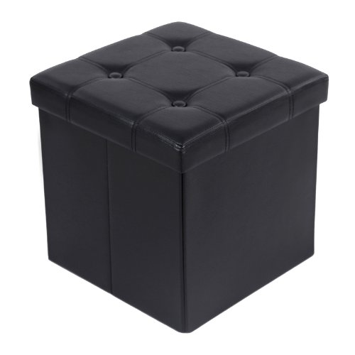 SONGMICS Storage Ottoman, Footstool, Holds up to 300 kg, Synthetic ...