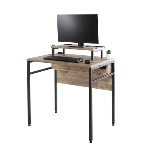 Iris Ohyama, Office desk/Desk table/Desk with Monitor Stand/Cable ...