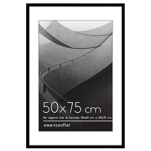 Americanflat 50 x 75 cm Black Frame 40 x 60 cm with Mount or 50 x 75 cm ...