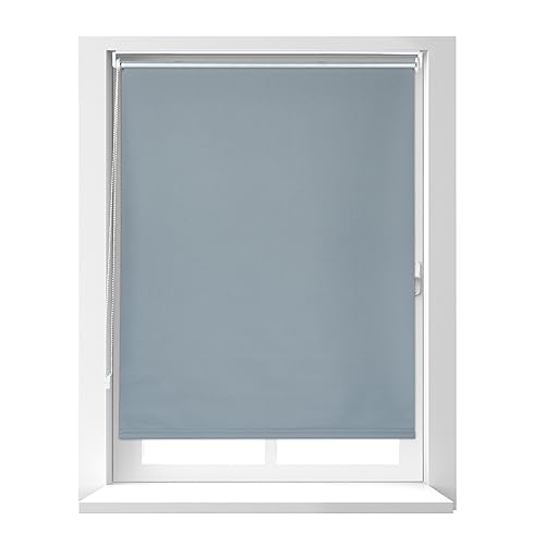 Relaxdays Blackout Blind, Thermal Roller Curtain, No Drill, Attach with ...