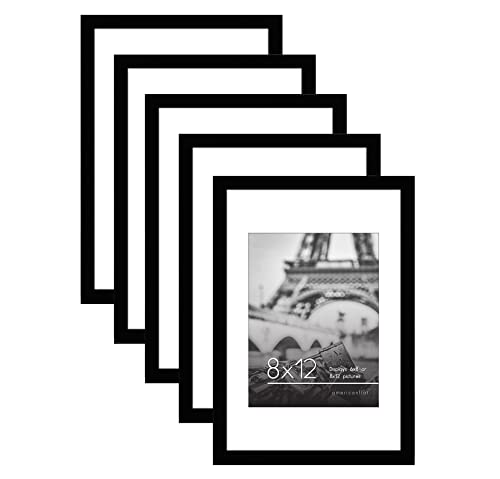 Americanflat 12x8 Photo Frame with Polished Plexi Cover - Set of 5 ...