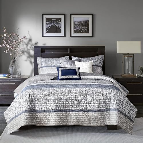 "Madison Park Reversible Quilt Luxury Jacquard Design All Season ...