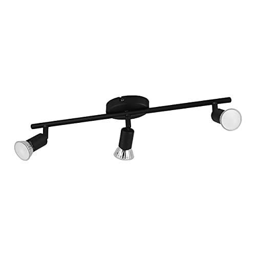 EGLO LED Ceiling Light Buzz-LED, 3 Light Black Metal Lighting, Living ...