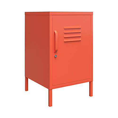 DHP Cache Metal Locker End Table Orange by Amazon | ufurnish.com