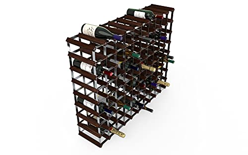 RTA 90 Bottle Traditional Wine Rack-Kit-Dark Pine (FSC), Wood, Brown ...