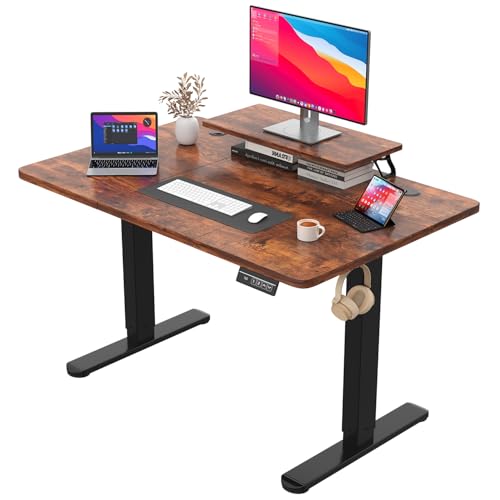 JUMMICO Electric Standing Desk with Monitor Stand, 120x60cm Height ...