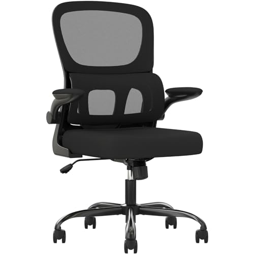 Sunon Office Chair, Work Desk Chair with Flip-up Armrest, Lumbar ...