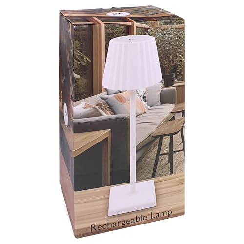 Lesser & Pavey Rechargeable LED Touch Lamp - White for Home Decor ...