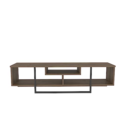 Decorotika Asal 150 cm Wide TV Unit with Open Storage Shelves for ...