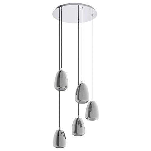 EGLO Cluster pendant lighting Alobrase, ceiling light fitting with 5 ...