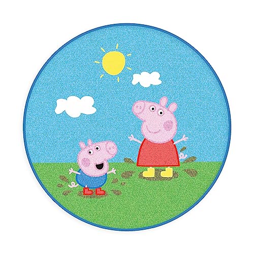 Herding Peppa Pig Rug Diameter 90 cm Top 100% Polyamide by Amazon ...