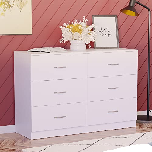 Vida Designs 6 Drawer Wide Chest of Drawers Bedroom Storage Unit ...