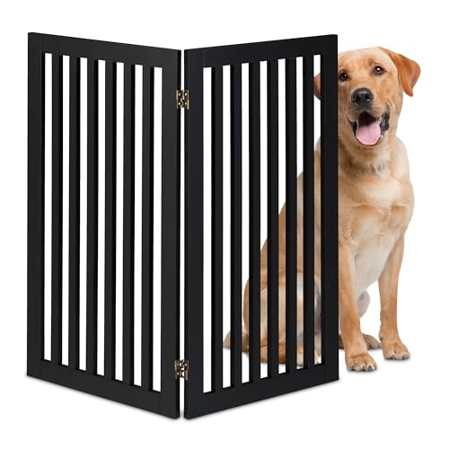 Relaxdays Dog Barrier, Freestanding Protective Gate, HxWxD: 91.5 x 103 ...
