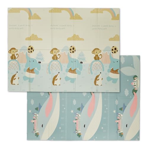 Relaxdays Folding Playmat, Animal Design, Wipe Clean, Non-Toxic, 195 x ...