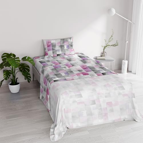 River Cotton Single Bed Sheet Set, Made in Italy – Complete Bed Set ...