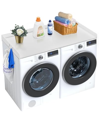 "VEVOR Washer Dryer Countertop, 54"" x 27"" Wooden Washer and Dryer ...