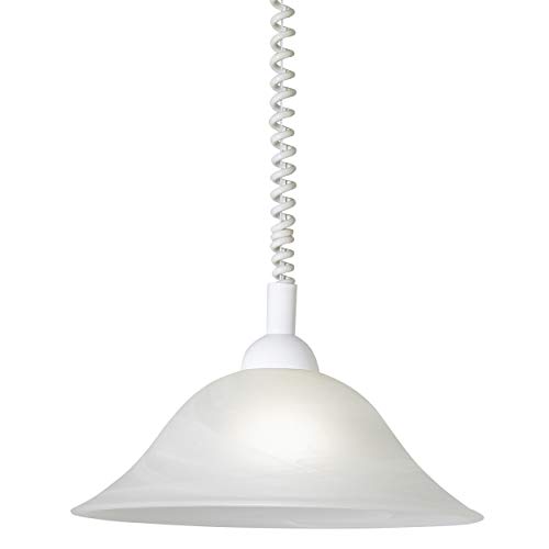 Eglo Hanging Kitchen lamp Height Adjustable Pendant Light, White by ...