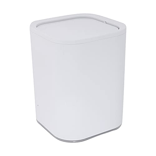 Bath Bliss 8 Liter Acrylic Wastebasket - Weighted Swing Top Lid - Small ...