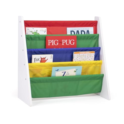 Humble Crew Summit Wooden Bookshelf for Children, 4 Tier Book Storage ...