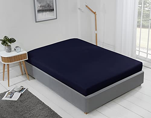 Emma Barclay Lyla Fitted Sheet in Navy - Single by Amazon | ufurnish.com