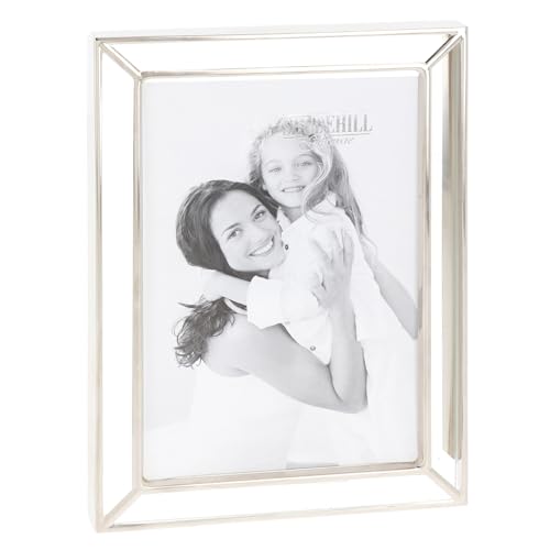 Shudehill Giftware Glass Silver Minimal Frame - 4x6 & 5x7 Photo (4X6 ...