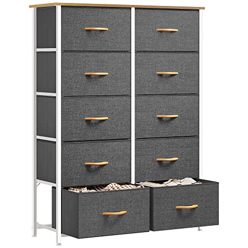 YITAHOME Dresser for Bedroom with 10 Drawers, Storage Drawer Organizer ...