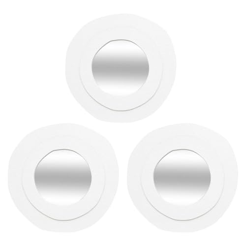 Atmosphera Emily Mirror, White, Diameter 25 cm by Amazon | ufurnish.com