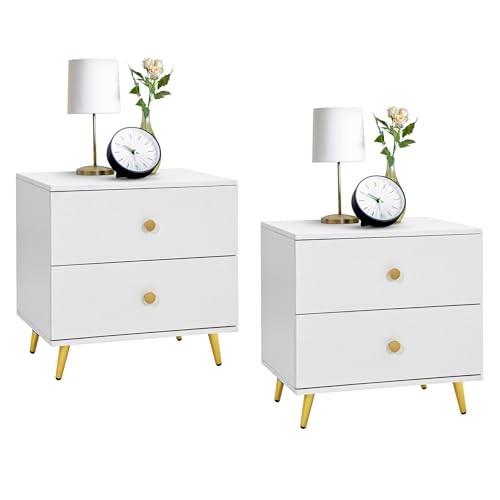 YITAHOME Bedside Table Set of 2, Bedroom Bedside Cabinet Side Table ...