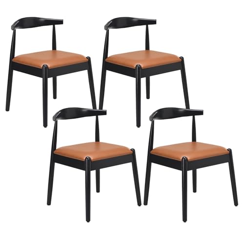 Sunon Leather Dining Chair Set of 6, Height Adjustable, Sturdy ...