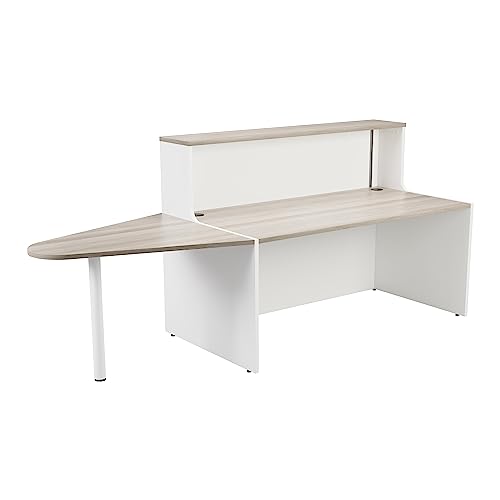 Office Hippo Reception Desk Unit With Extension, Table, Office, Grey ...