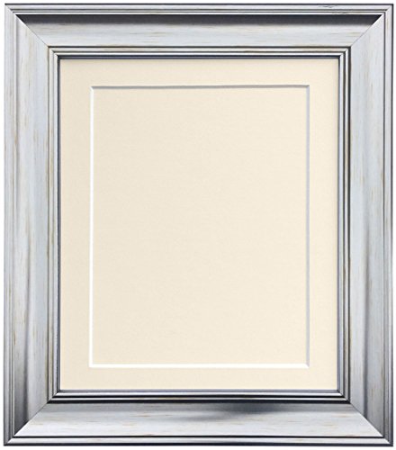FRAMES BY POST Scandi Vintage Silver Photo Frame with Ivory Mount and ...