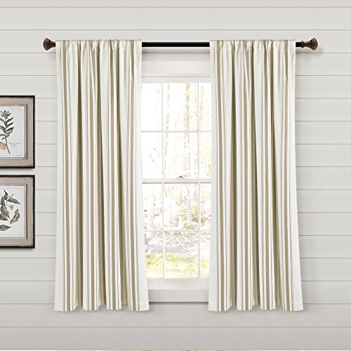 "Lush Decor Farmhouse Stripe Yarn Dyed Eco-Friendly Recycled Cotton ...