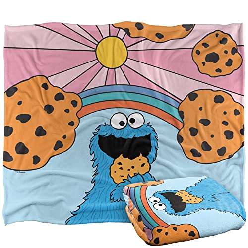 Sesame Street Cookie Monster Sunrise Officially Licensed Silky Touch Super Soft Throw Blanket ...