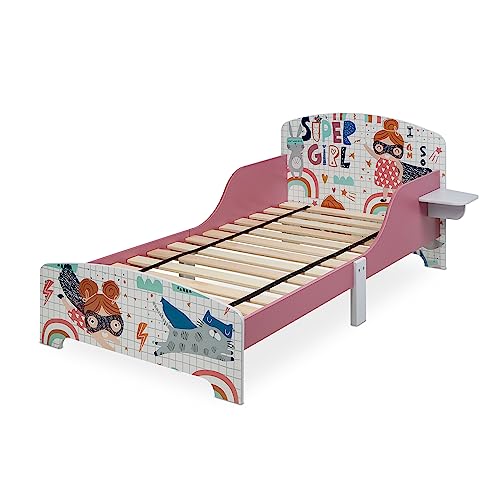 Relaxdays Children Bed Frame, Child Cot, HBT 60 x 94 x 143 cm, With ...