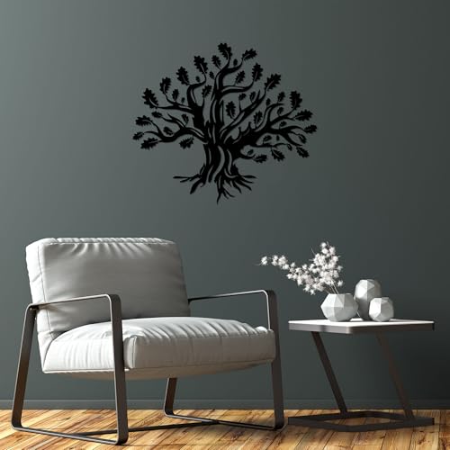 Stylish Black Decorative Metal Wall Accessory, 70 x 61 cm, 100% Metal ...