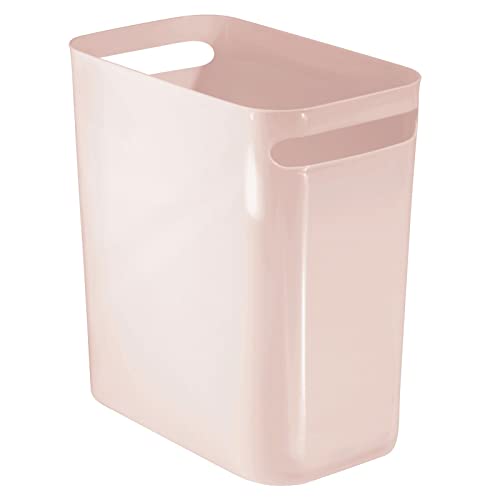mDesign Bathroom Bin – Rubbish Bin for Bedrooms, Bathrooms, Home or ...
