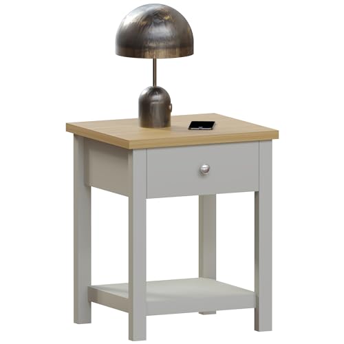 Vida Designs Arlington 1 Drawer Side Table Living Room End Sofa Coffee ...